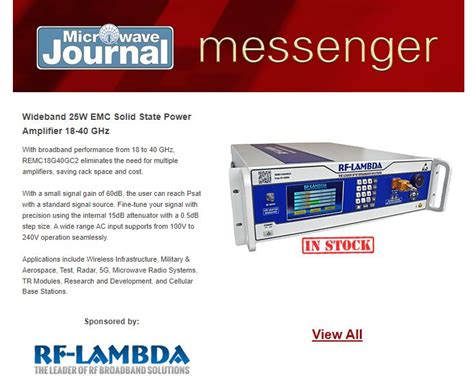 Rf Lambda On Linkedin Rf Lambda Introduces Wideband 25w Emc Amplifier
