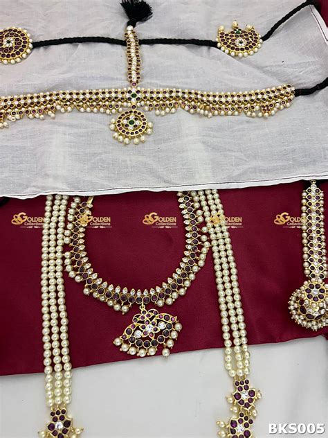 Real Kemp Bharatanatyam Kuchipudi Dance Jewellery Set For Arangetram
