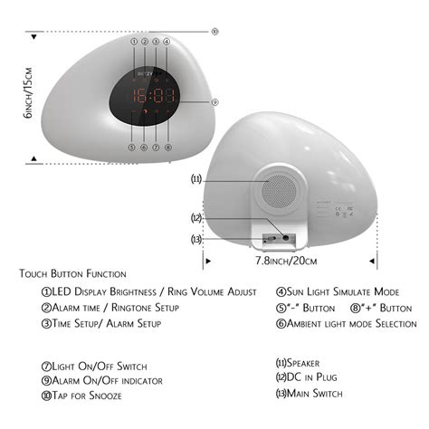 Spectrum Atmosphere Light Ambient Light Alarm Cloc Vicedeal
