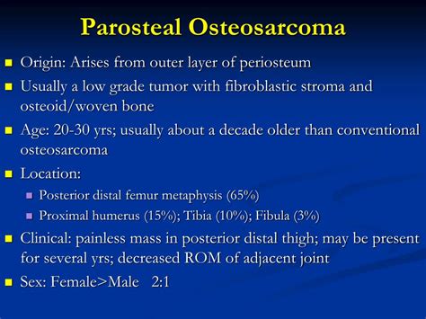 Ppt Osteosarcoma And Its Variants Powerpoint Presentation Free