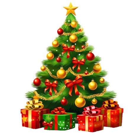 Un árbol de navidad con regalos Foto Premium