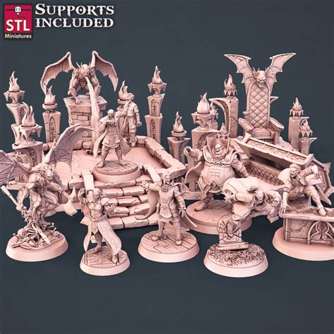 Vampire Set Stl Miniatures Wargaming Dandd Dnd Etsy