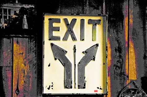 Old Rusty Exit Sign Free Stock Photo Public Domain Pictures