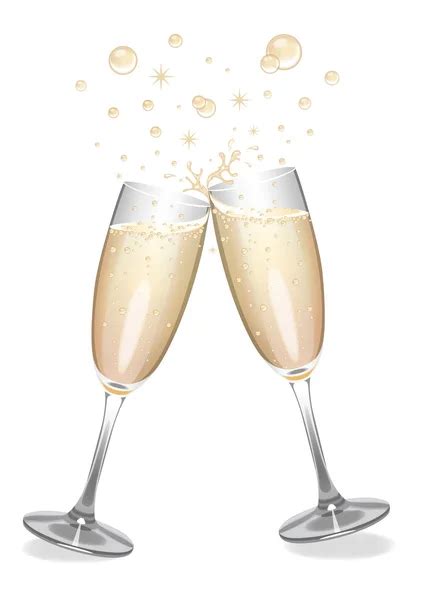 Pink Champagne In Clinking Glasses Stock Vector Image By ©deebs 118070474