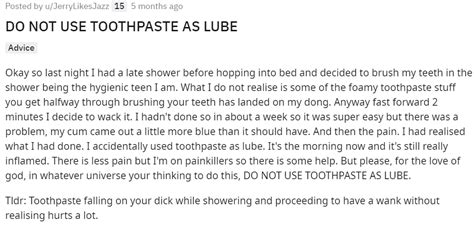 Doctors Warn Against Worrying Trend Of Using Toothpaste As Lubricant