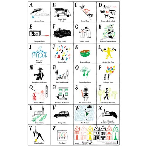 San Francisco Abc Art Print Paper Pastries