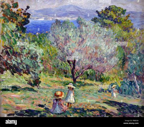 Young Girls In A Mediterranean Landscape 1907 1910 Henri Lebasque 1865
