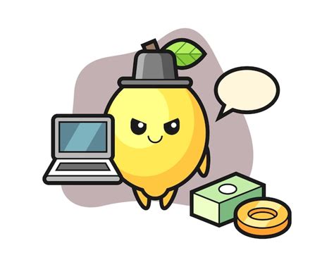Premium Vector Mascot Illustration Of Lemon As A Hacker