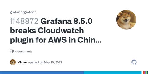 Grafana 850 Breaks Cloudwatch Plugin For Aws In China Ningxia Beijing · Issue 48872