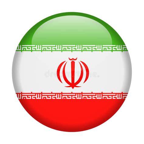 Iran Flag Vector Round Icon Stock Illustration Illustration Of East
