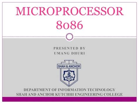 Architecture Of 80286 Microprocessor Ppt