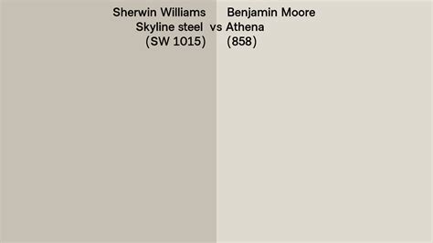 Sherwin Williams Skyline Steel Sw 1015 Vs Benjamin Moore Athena 858