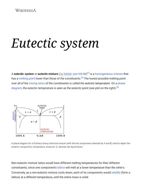 Eutectic System Wikipedia Download Free Pdf Phases Of Matter