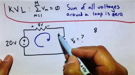 KVL Kirchhoff S Voltage Law Circuit Analysis Practice Problems EE