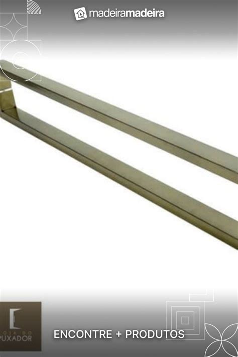 Puxador Para Portas Duplo em Aço Inox Modelo Greco Antique Ouro Velho para portas