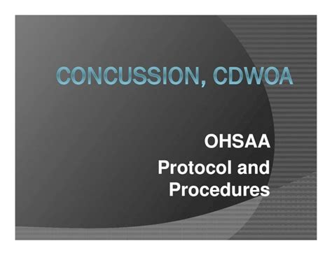 Pdf Ohsaa Protocol And Procedures Documents