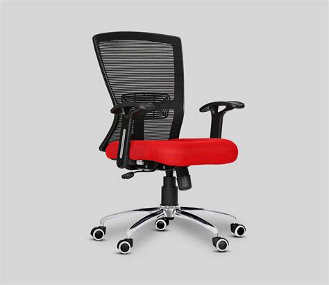 Buy Modway Mid-Back Revolving Mesh Ergonomic Chair for Office (Red ...