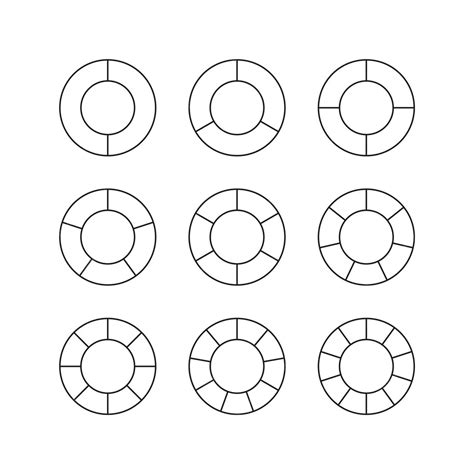 Premium Vector Round Structure Graph Set Of Outline Circular Chart