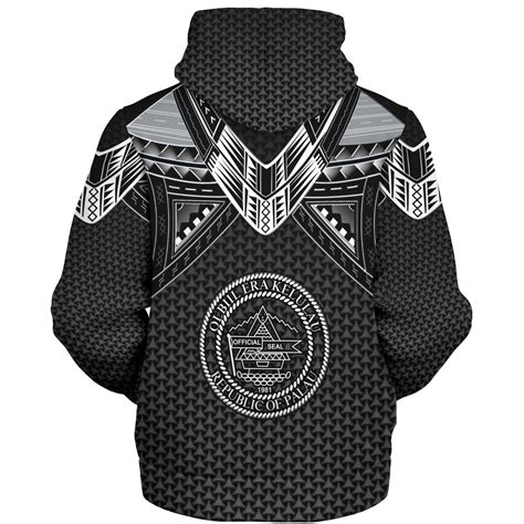 Palau Custom Personalised Sherpa Hoodie Polynesian Tribal Tattoo