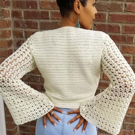 Crochet Bell Sleeve Top Crochet Pattern By Guchet Crochet Bell Sleeve