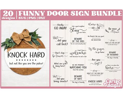 Funny Welcome Sign Svg Bundle Funny Door Sign Bundle Home Sign Svg
