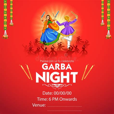 Dandiya In Disco Garba Night Banner Poster For Navratri Dussehra