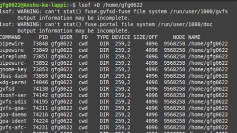 how to find hidden processes in linux geeksforgeeks