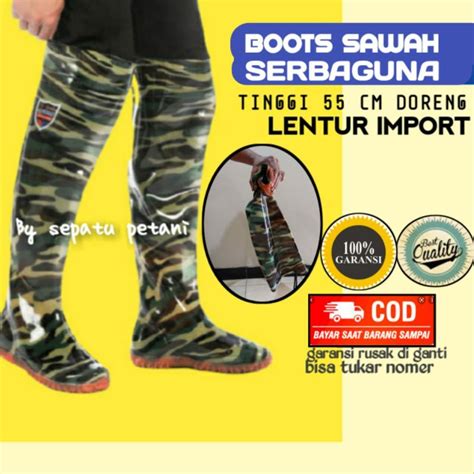 Jual SEPATU KERJA 60 CM DIATAS LUTUT SEPATU TANISEPATU BOOT SEPATU