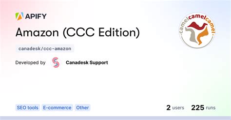Amazon Ccc Edition Api In Javascript Deprecated · Apify