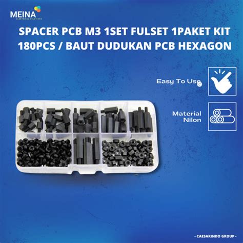 Jual SET SPACER PCB M3 KUNINGAN 180PC KAKI PCB BAUT DUDUKAN PCB