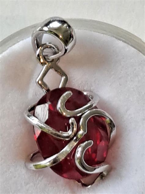 Lab Grown Ruby Pendant EstateSales Org