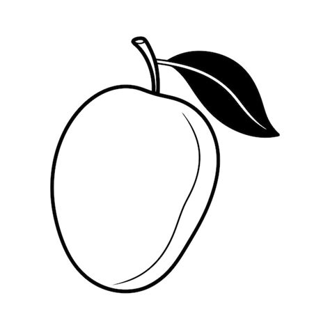 Mango Fruits Coloring Book With Realistic Leaves Premium Ai Generated