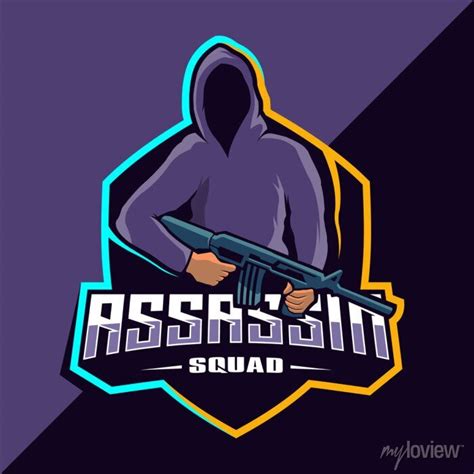 Assassin With Guns Mascot Esport Logo Design • Wall Stickers Horror