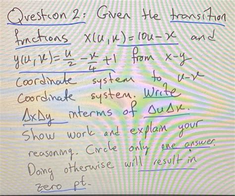solved question 2 given the transition functions xcu k