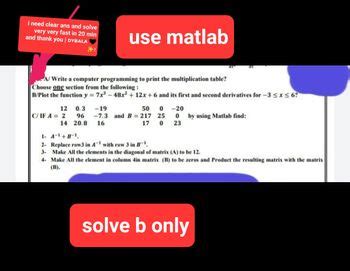 Answered I Need Clear Ans And Solve Very Very Fast In Min And Thank