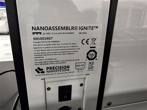 Precision Nanosystems Ignite Nanoparticle Assembler Ebay