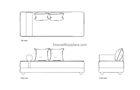 Daybed Free Cad Drawings