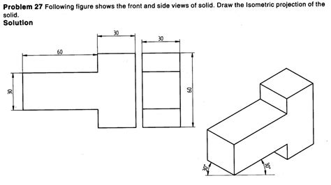 isometric projection problem 27 youtube