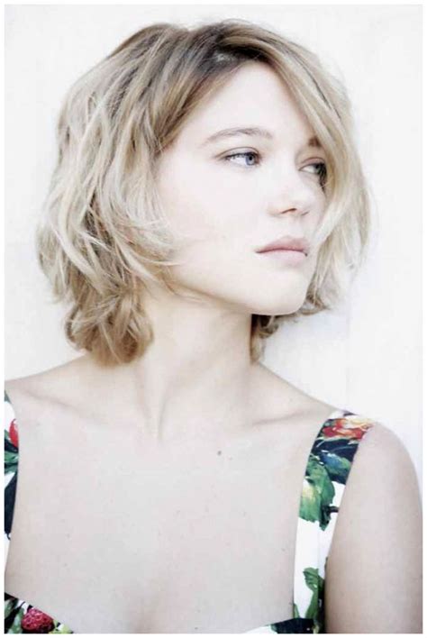Léa Seydoux Side Part Growing Out Longer Blonde No Bangs Lea