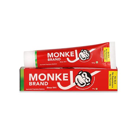 Monkey Brand Charcoal Toothpaste By Nogi Since 1911 Ayurvedic Whit