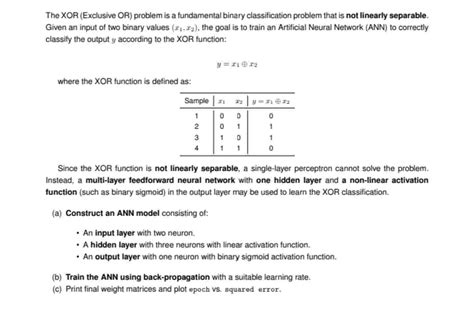 The Xor Exclusive Or ﻿problem Is A Fundamental