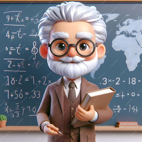 A Wise Professor Stands In A Classroom Holding A Book Or Copybook Ready To Teach About