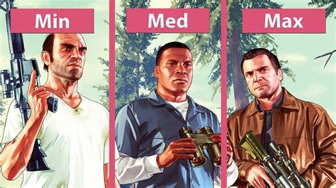 Grand Theft Auto 5 Gta 5 Pc Min Vs Med Vs Max Graphics Comparison