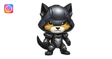 Anthro Kawaii Chibi Protogen With A Black Visor Face Full Body Emoji Ai Emoji Generator