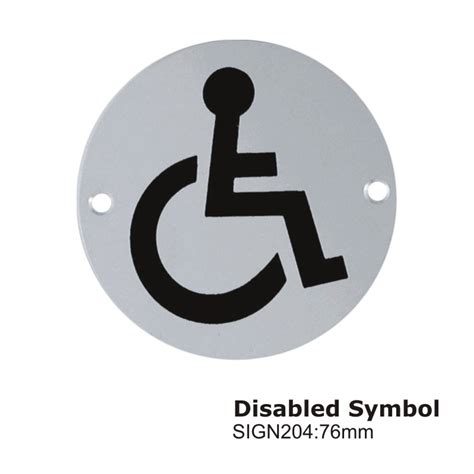 Disabled Symbol 76mm Web Ironmongery