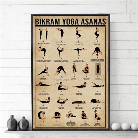 Bikram Yoga Poses Poster Bikram Yoga Poses And Their Benefits
