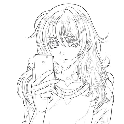 Cute Anime Girl Coloring Pages Mimi Panda