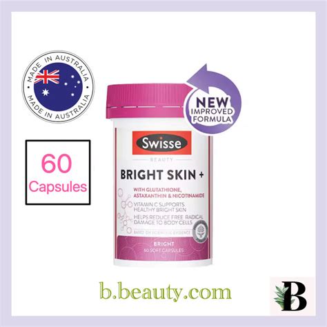 Swisse Beauty Bright Skin Plus 60 Soft Capsules With Glutathione
