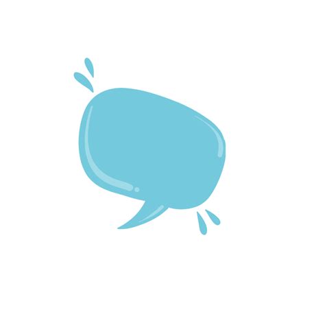 A Blue Speech Bubble With A Splash Of Water 53382797 Png