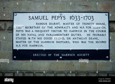 Plaque Commemorating The Fact That Samuel Pepys The Famous Diarist
